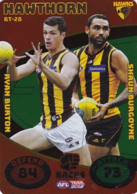 AFL 2018 Teamcoach Hawthorn Hawks - Burgoyne - Burton Battle Teams Card ...