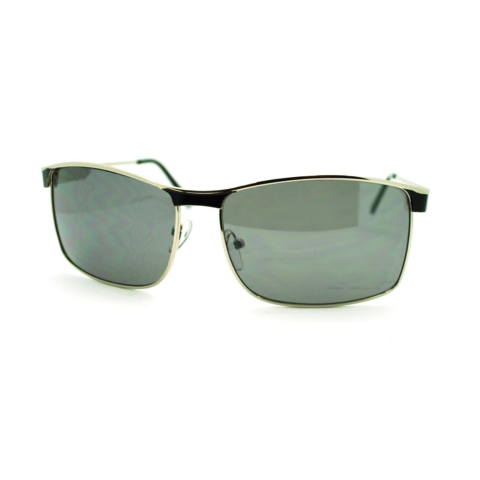 Retro Mens Half Rim Metal Rim Narrow Rectangular Designer Fashion ...