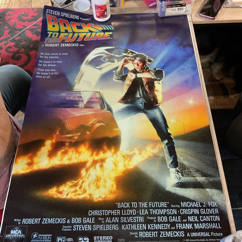 Back To The Future Movie Poster Michael J. Fox ROLLED 1985 *Hollywood ...
