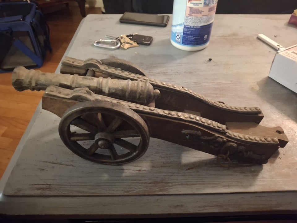 Vintage handmade Brass and Wooden Decorative miniature old model Gun | eBay