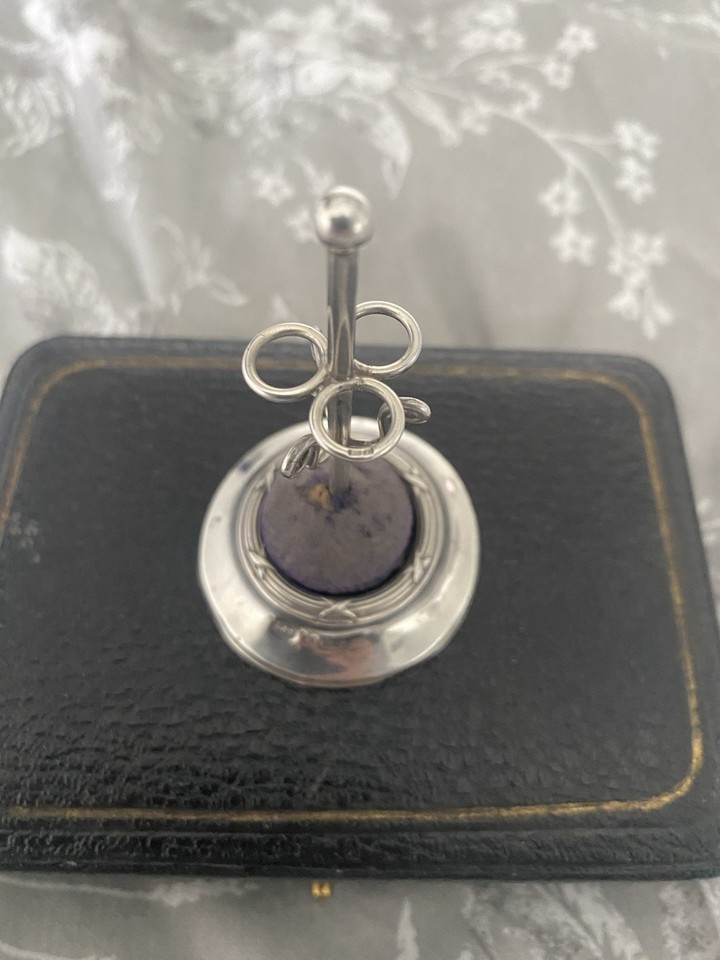 antique Sterling Silver Hat Pin Stand | eBay UK