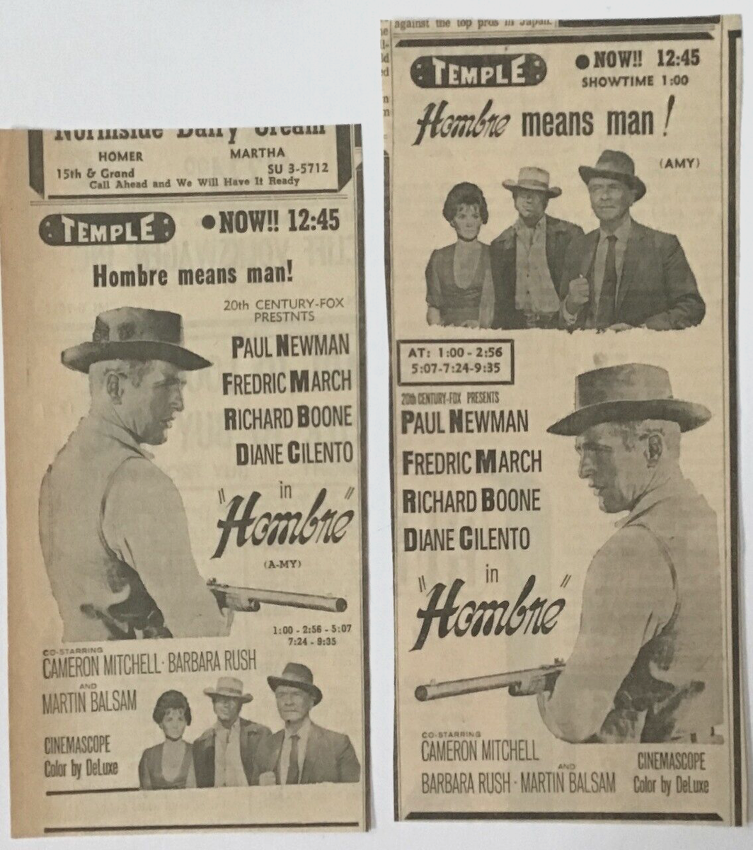 Hombre 1967 Starring Paul Newman Diane Cilento