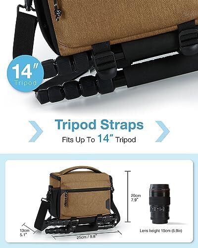 Compact Waterproof Camera Bag for DSLR and Mirrorless with Tripod ...