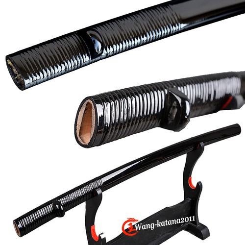 Black Rattan Saya Katana Sheath Sleeve Scabbard for Japanese Sword ...