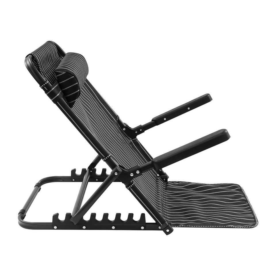 7 Position Adjustable Bed Backrest Support w/ Arms & Headrest Folding ...