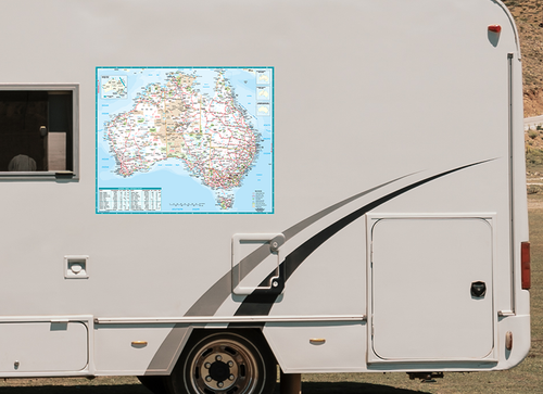 Map of Australia Vistor's Map Sticker Decal Caravan Travel Camper Van ...