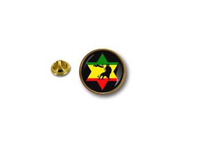 pins pin's flag badge metal lapel hat rasta reggae jamaican flag jah ...