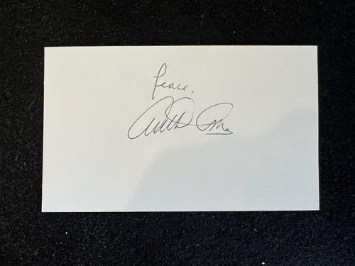Arthur Ashe, Tennis Champion, Hand Signed 3x5 Index Card Autograph ...