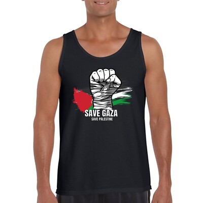 Save Gaza Palestine Vest Palestinian Flag Tank Top with Fist Top ...