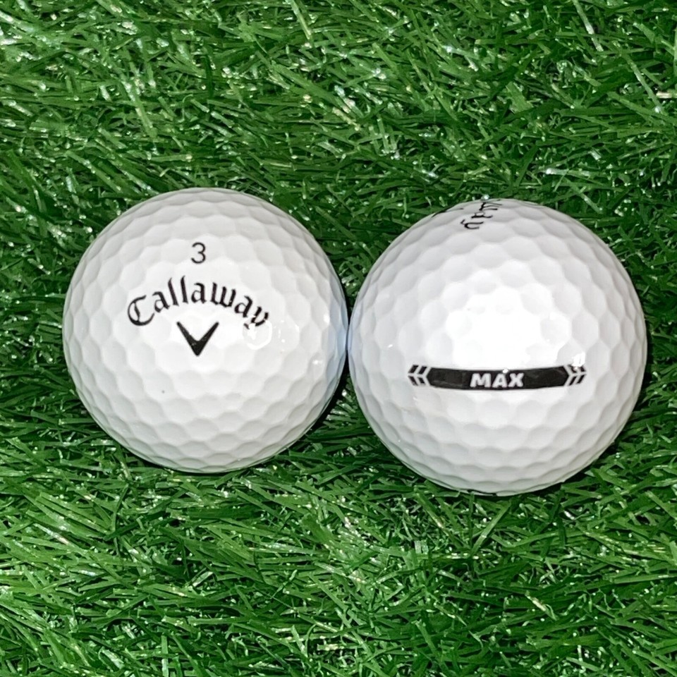 24 Callaway Max White Used Golf Balls - 4A Grade AAAA - Free Shipping ...