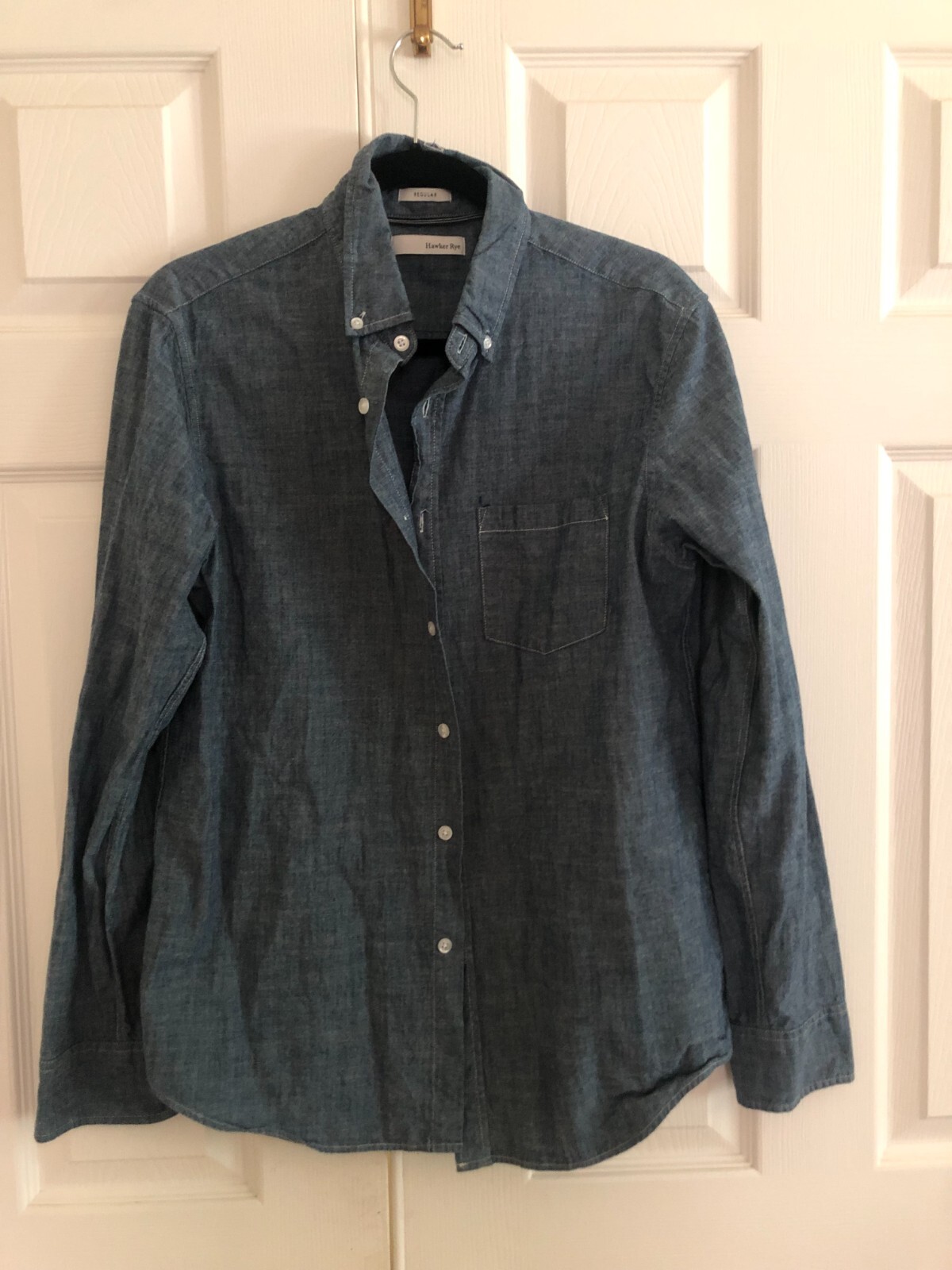 Hawker Rye Size M 100% Cotton Blue Denim Men Shirt | eBay