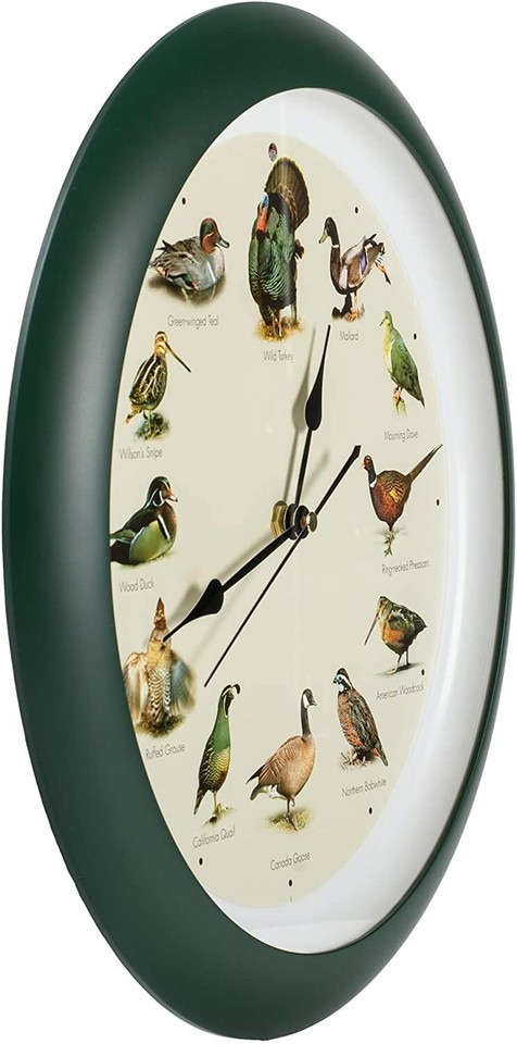 Singing Wild Game Birds of North America Hunting Wall Sound Clock, 13 ...