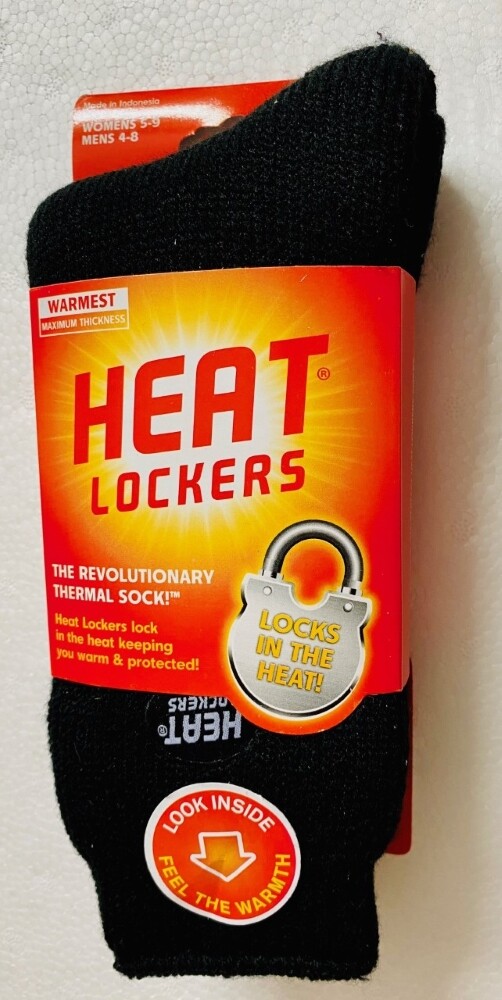Heat Lockers Socks “warmest” Shoe Sz Womens 5 9 Mens 4 8 Locks In The