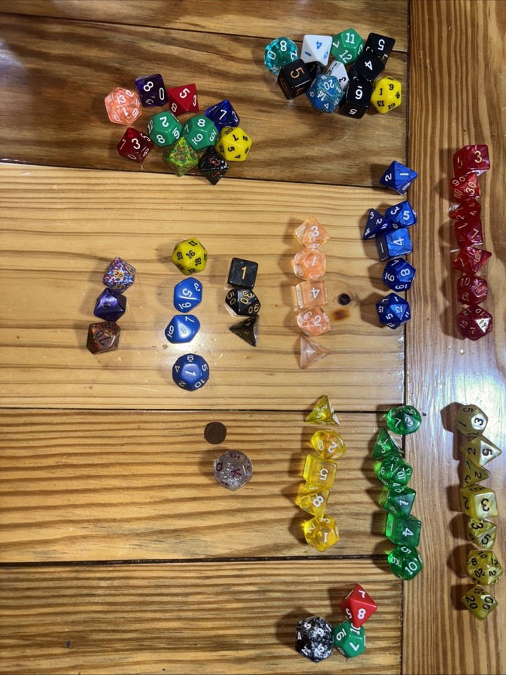 Mixed Dice Lot 70 Dice RPG, D&D Various Years And Colors Tabletop ...