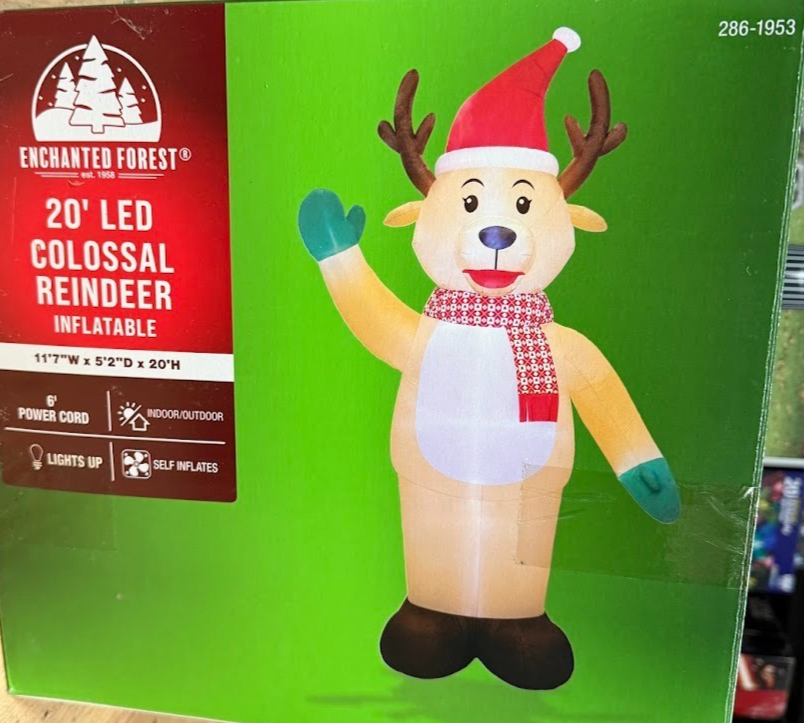 20 FT Tall Christmas Inflatable Giant Colossal Reindeer NEW Christmas ...