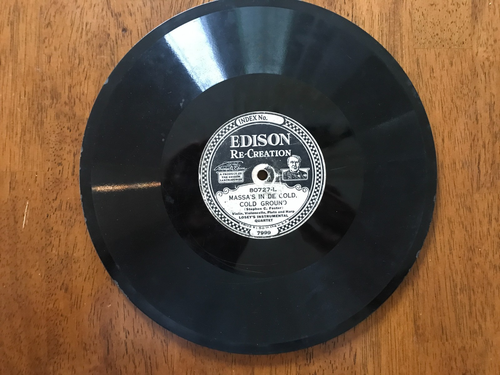 Vintage Edison Diamond Disc Record 80 RPM Massa's in De Cold Cold ...