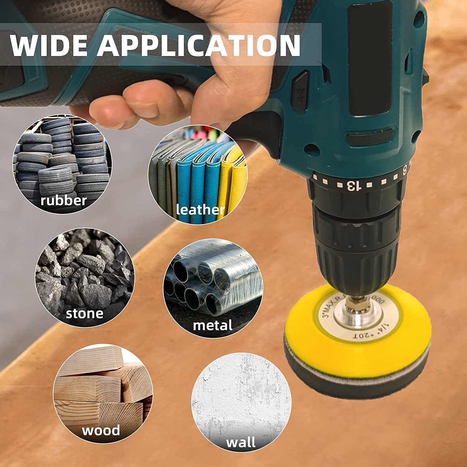 102PCS 3in Wet Dry Sanding Discs 800-5000 Grit Hook Loop Sandpaper Pad ...