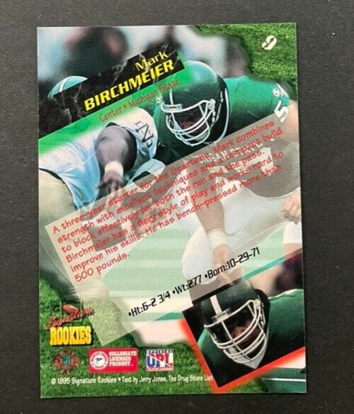 1995 Signature Rookies - Mark Birchmeier #9 Michigan State - ROOKIE ...