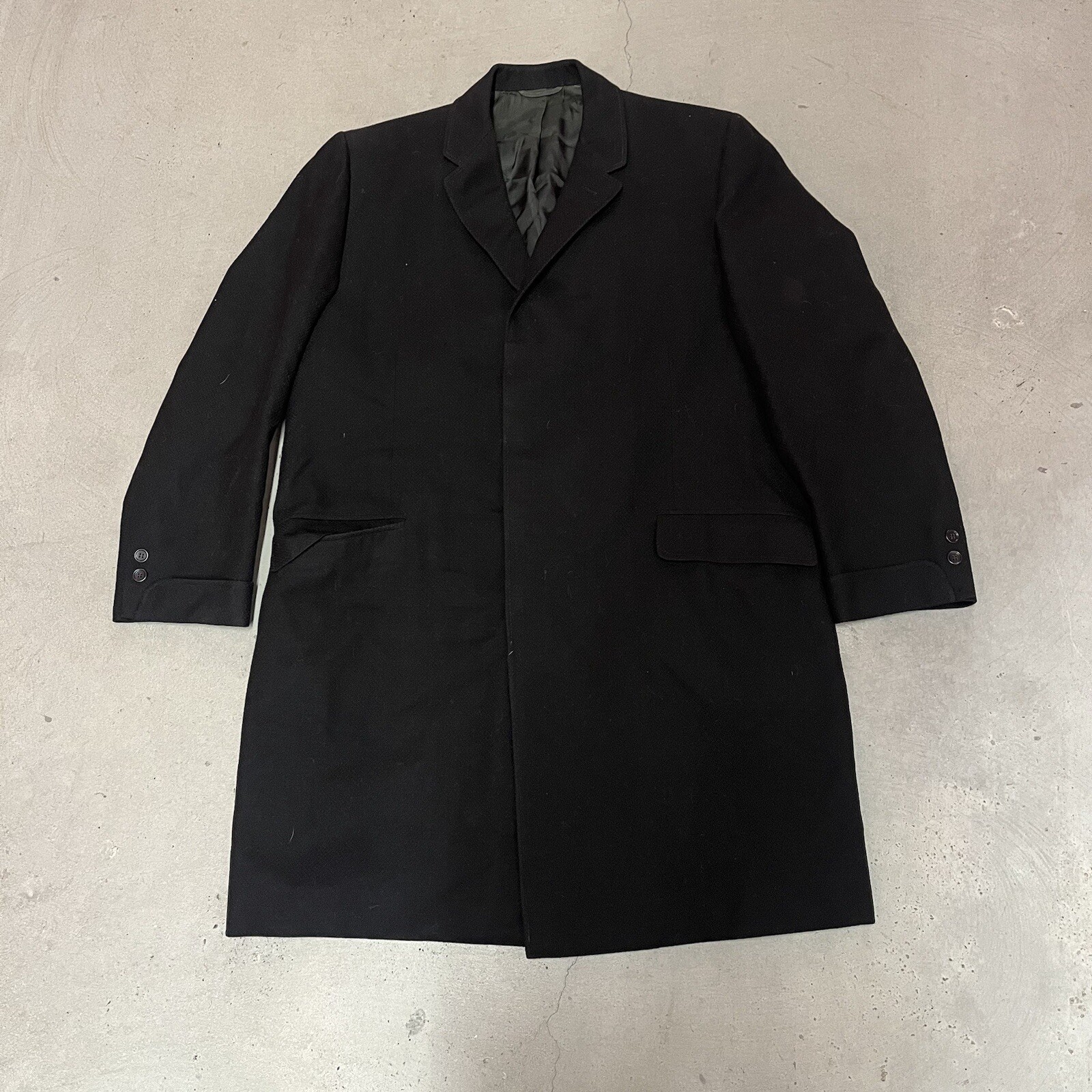 Vintage Chandu Simon Ackerman 50s Black Overcoat Wool - Gem