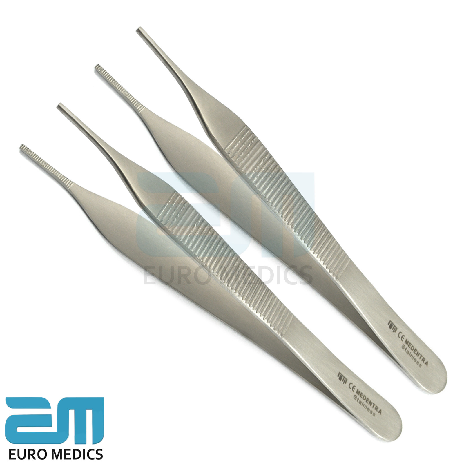 Set Of 2 Adson Tweezers Tissue & Dressing Forceps Surgical Lab ...