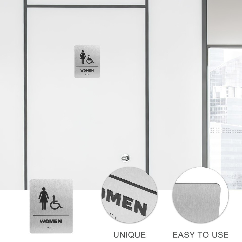 Toilet Identification Signs Men Women Bathroom Decoration Braille ...