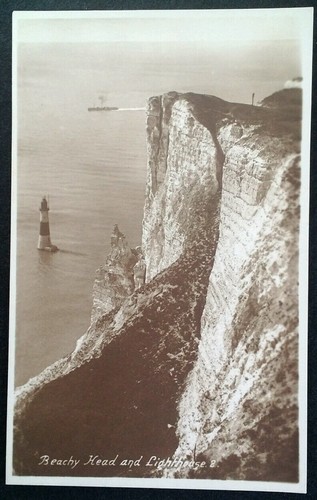Beachy Head UK Postcard Early 1900s Rare England Sussex Lighthouse ...
