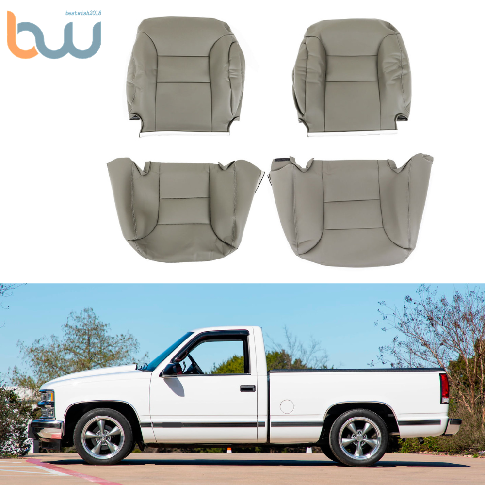 For 1995 1996-1999 Chevy C1500 K1500 Gray Leather Driver & Passenger ...
