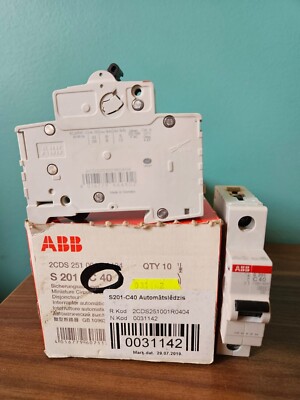 ABB 2CDS251001R0404 S201-C40 Miniature Circuit Breaker - 1P - C - 40 A | eBay