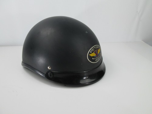 Victory Matte Black Pudding Bowl Motorcycle Helmet Size XXL | eBay UK