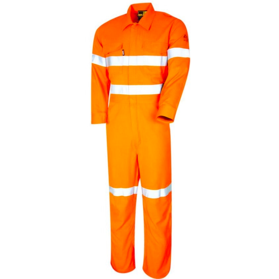 Workforce Hi Vis Orange Long Sleeve Cotton Drill Mining Overalls ...