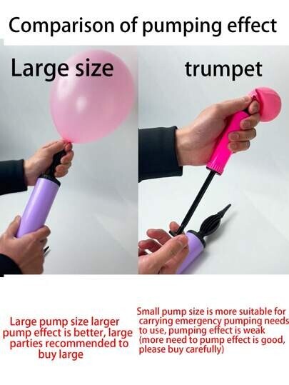 1PC Large Double Action Hand Held Portable Balloon Pump Inflator Air ...