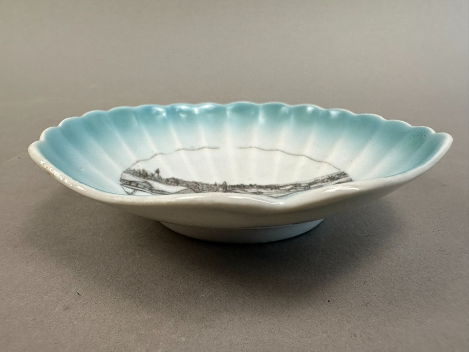 #94 Antique VTG SWING BRIDGE ALANSON MICHIGAN 1900s Souvenir China ...