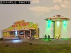 HO Scale UFO ALIEN FLYING SAUCER Scratch Built Flat-Front Background ...