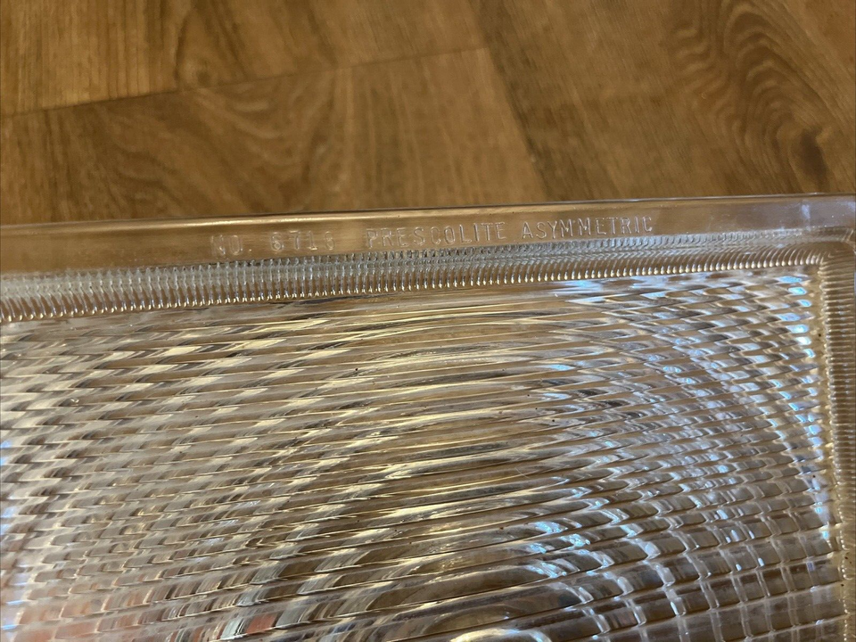 Light Diffusing Tile-Prism RARE 30s-40s ART DECO Prescolite Glass-#6718 ...