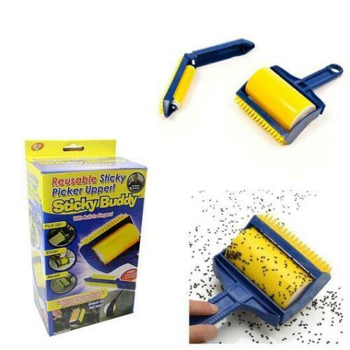 New Reusable Sticky Buddy Carpet Clothes Lint Fur Remover Cleaner Roller Brush