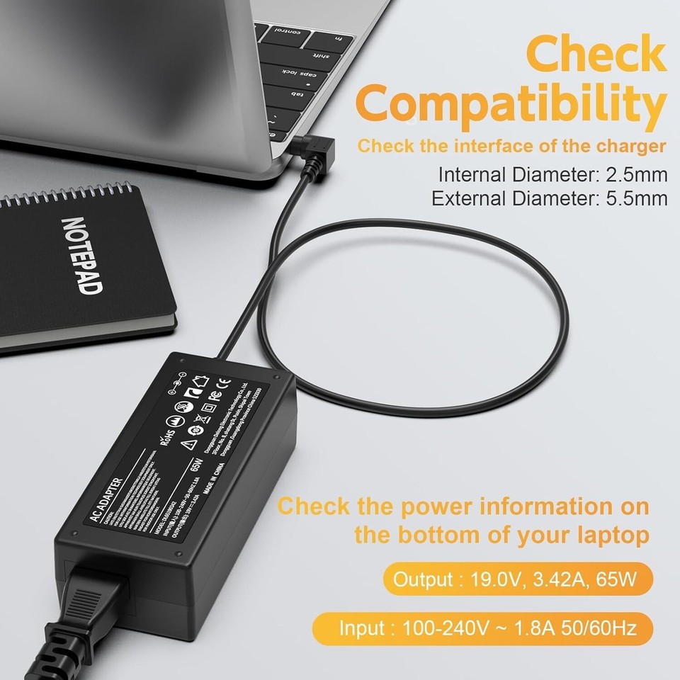 Charger for Toshiba Satellite C55-B5202 C55-B5240 C55-B5240X c55-b5299 ...