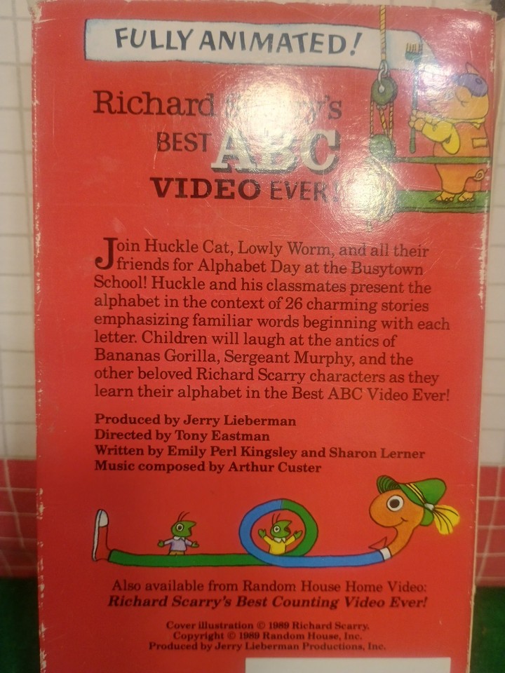 Richard Scarry's "Best ABC Video Ever" (VHS,1989) 79808267335| eBay