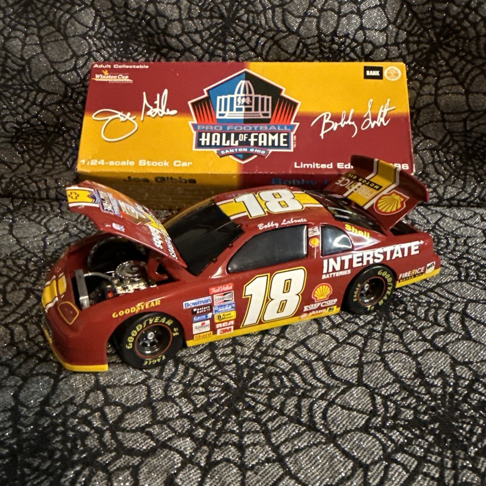 96 BOBBY LABONTE/JOE GIBBS HALL OF FAME 1/24 BANK ACTION NASCAR DIECAST ...