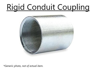 Galvanized Rigid Conduit Coupling Fits Pipe Size 1" (1.315" o.d.) (Pack ...