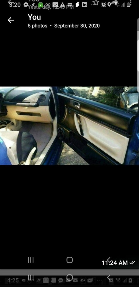 Vw New beetle door panels pair convertible or hard top fiberglass 98 to ...