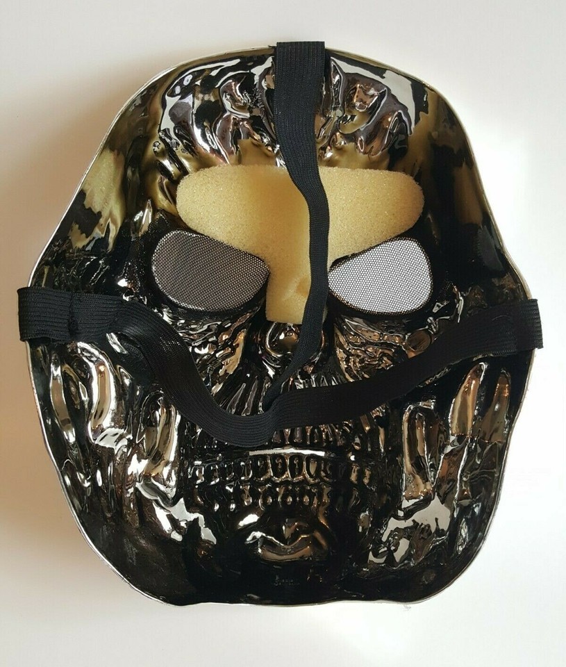 Halloween Skull Mask Full Face Mask Skull Skeleton Mask Skeletor Silver ...