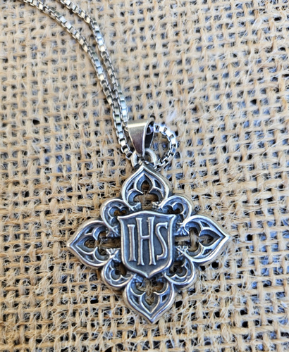 Retired JAMES AVERY IHS Cross Pendant and Chain Necklace Sterling ...