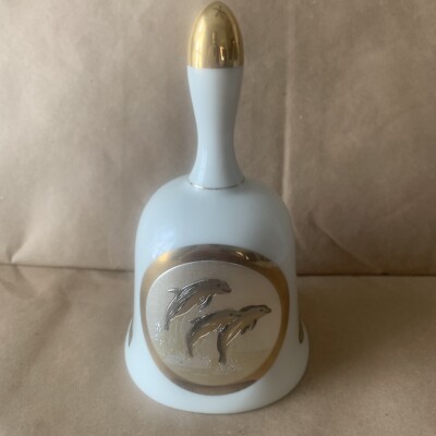 Vintage New Dynasty Chokin Collectible Bell w/24k Gold Rims Dolphins | eBay