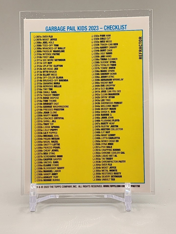 PAM Ham 2023 Garbage Pail Kids Chrome Series 6 #232a Refractor | eBay