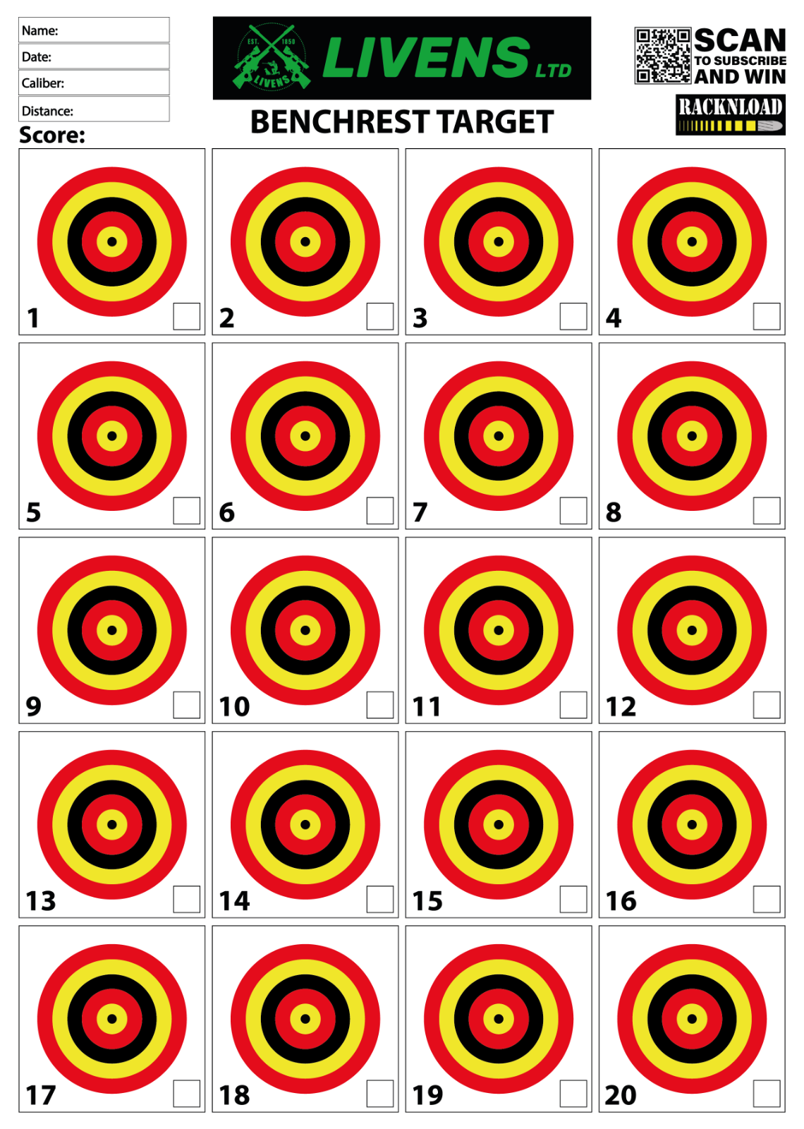 Long Range Benchrest Shooting Targets | eBay UK