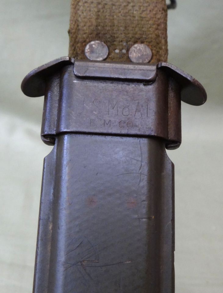 Vintage USMC Bayonet Scabbard w/Frog, B.M. Co., No Bayonet | eBay