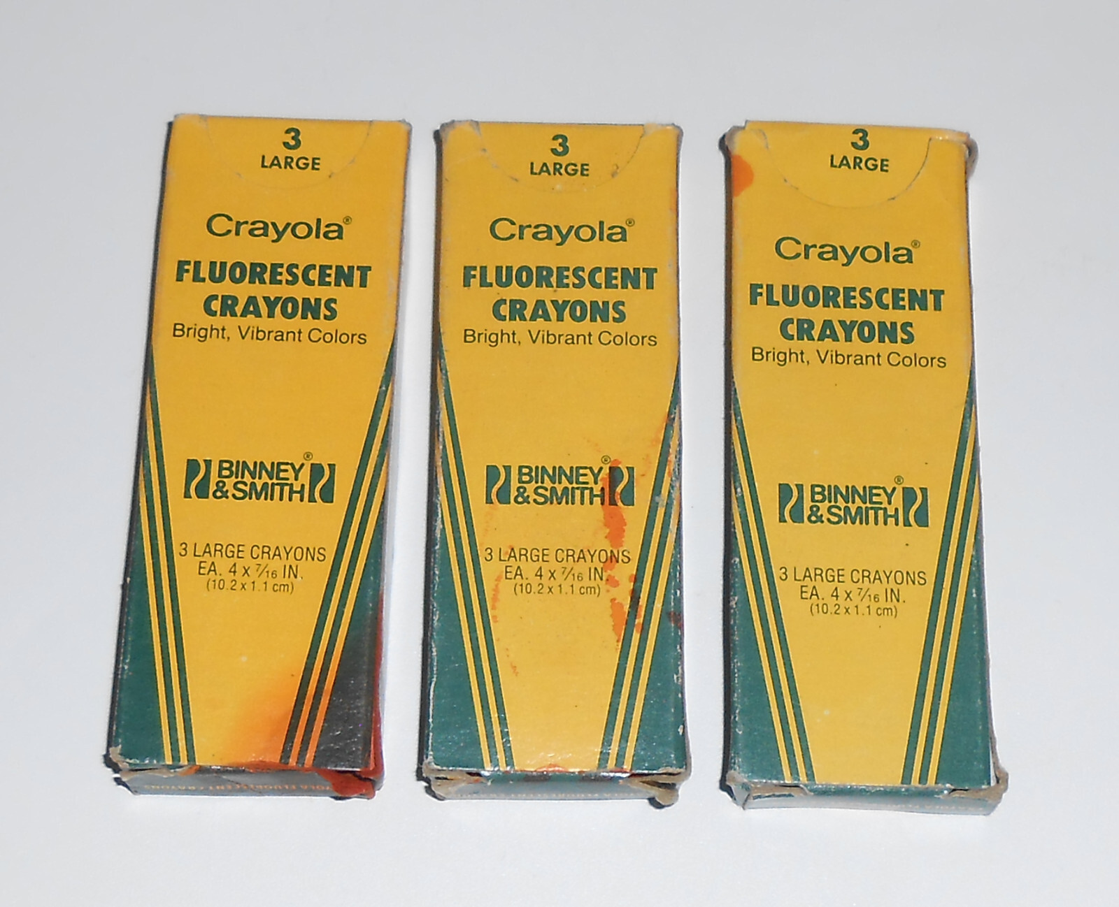 Vintage Binney & Smith Crayola Crayons Fluorescent 3 Promotional Packs ...