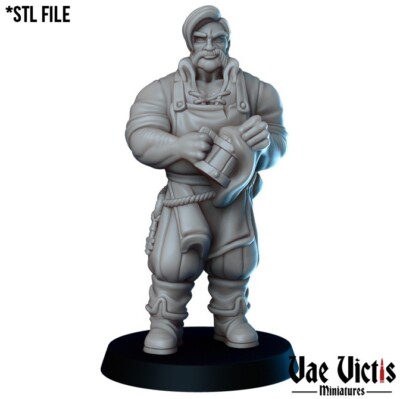 Barkeeper Bartender Villager NPC Miniature DnD D&D Pathfinder RPG | eBay
