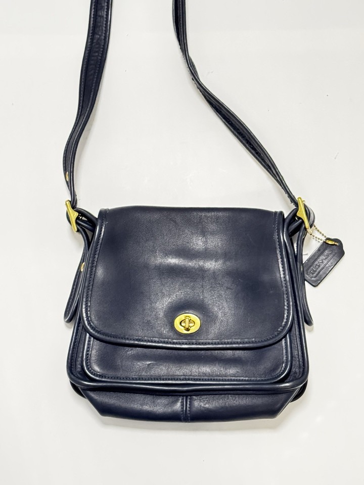 Coach 9061 Shoulder Bag Handbag Blue Vintage Rare Made In USA | eBay