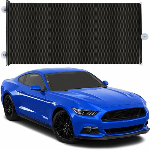 Black Car Retractable Window Car Front Windshield Folding Block Cover ...